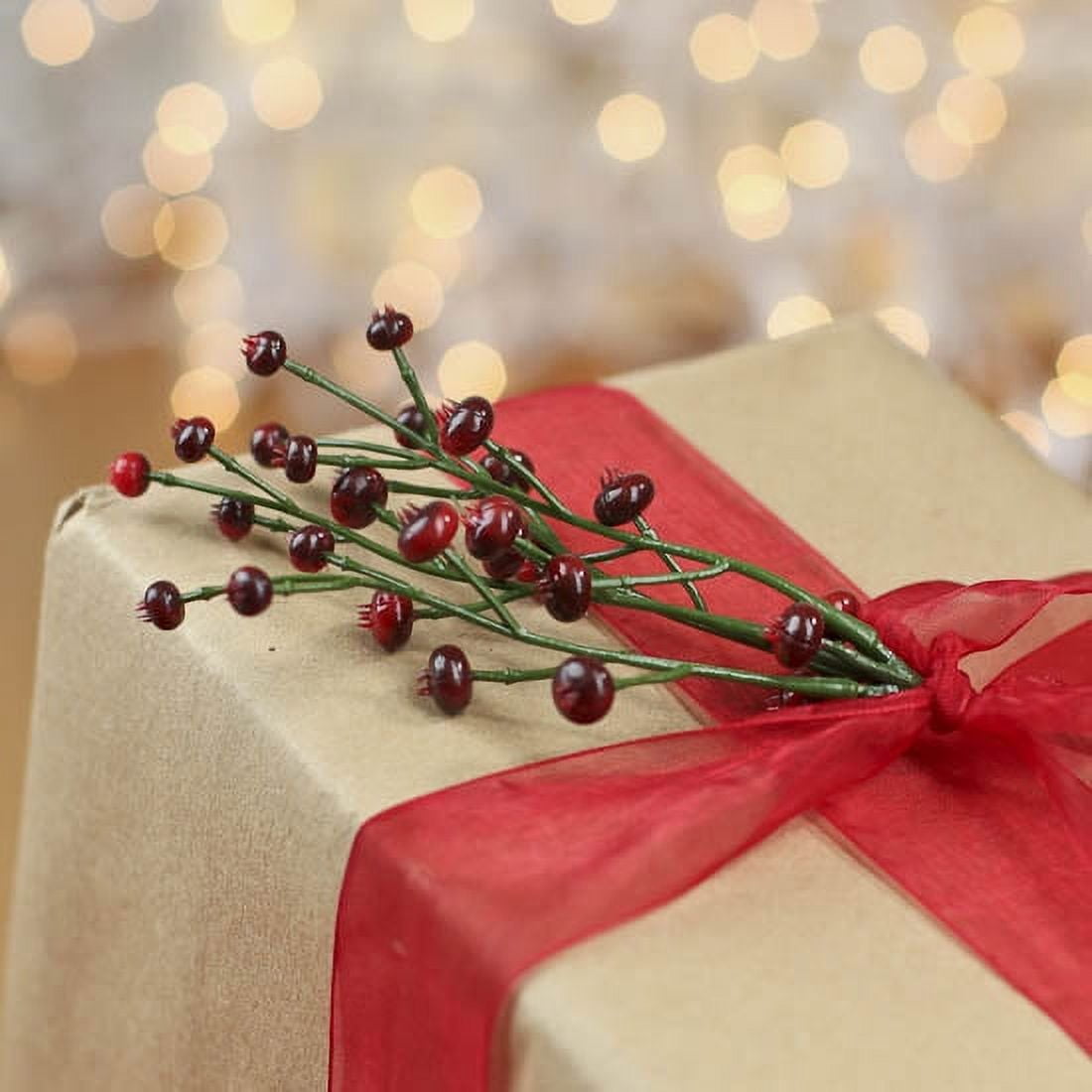 12 Festive Weatherproof Red Burgundy Artificial Berry Picks for DIY ...