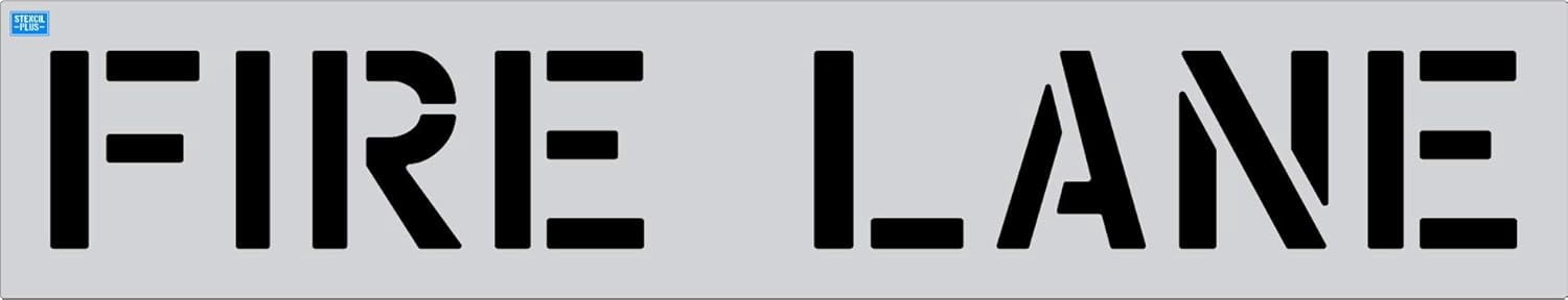 12" Fire Lane Stencil Parking Lot/Pavement Marking Stencil - Walmart.com