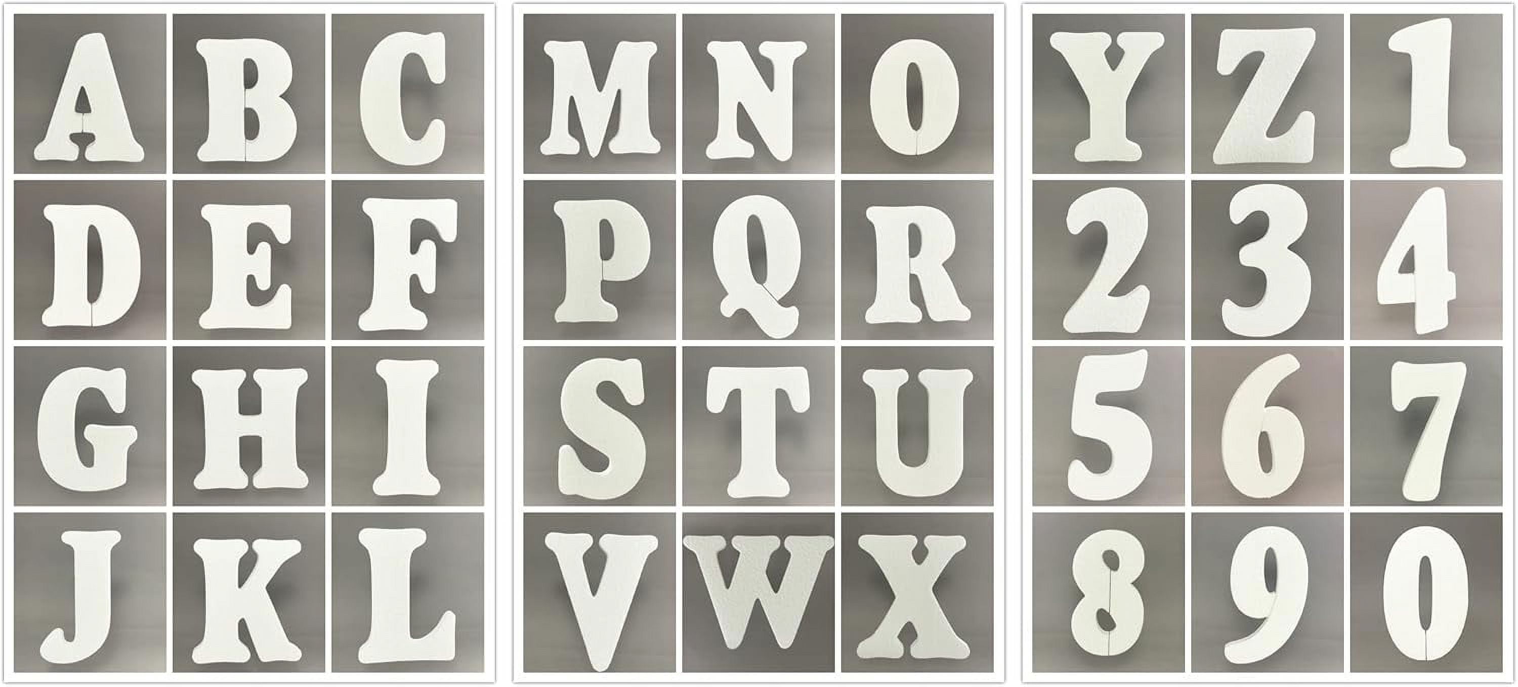 12" Foam Letters Alphabet Numbers for Crafts Party Signs Walls ...