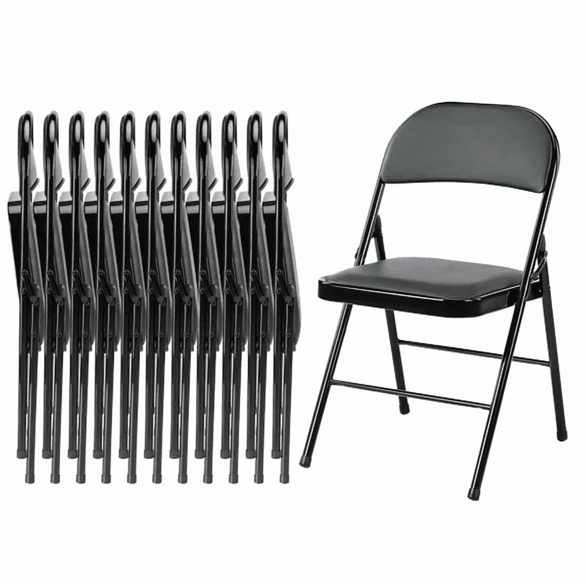 12-Folding Chair Indoor Outdoor – Lightweight Portable Metal Frame ...