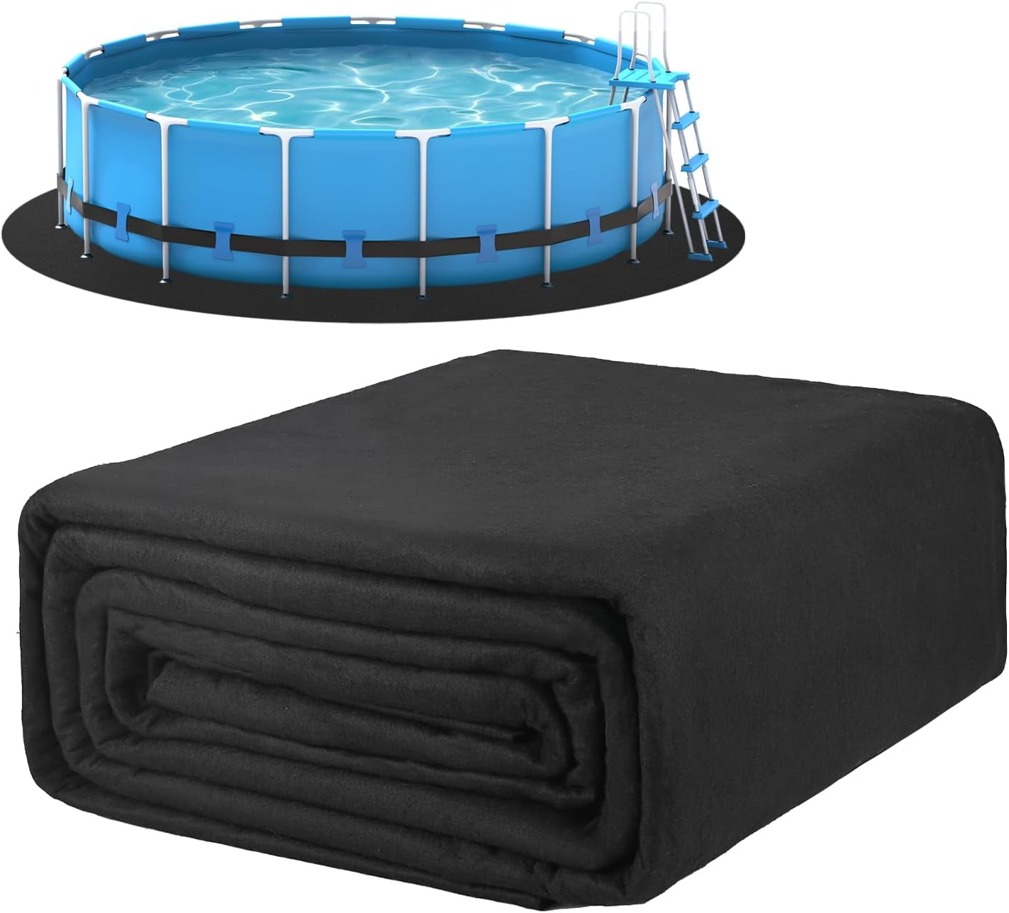 12-Foot Pool Liner Pad, Round Pool Liners for Above Ground Pools, Pool ...