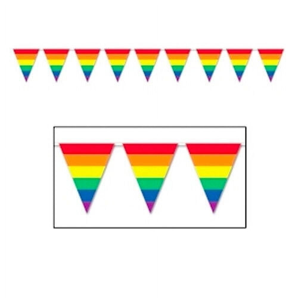12' Foot Rainbow Gay Pride Flag (Triangle Stripe) Party Banner - Gay ...