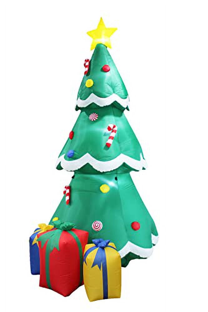 12 Foot Tall Huge Christmas Tree with Star and Gift Boxes Lighted ...