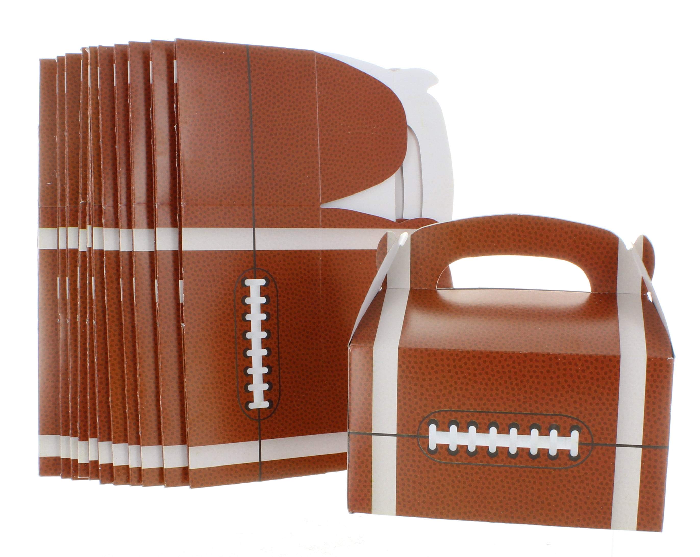 12 Football Treat Boxes 6.25" Party Favor Birthday Loot Goody ...