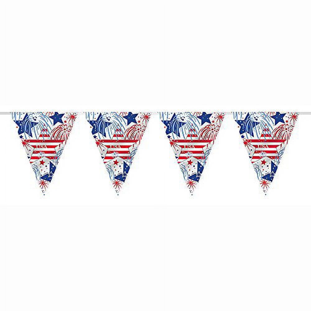 12' Fourth of July Fireworks Flag Banner - Walmart.com