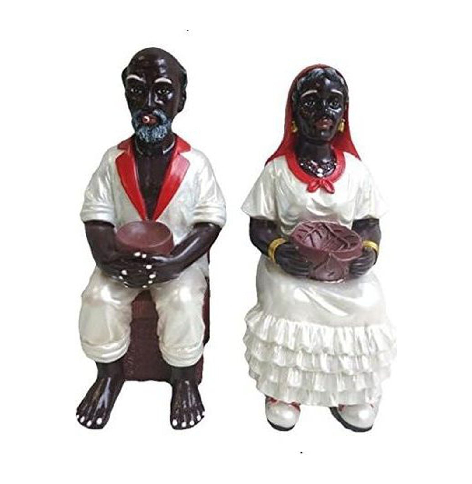 12" Francisco and Francisca Statue San Santo Santa Santeria Yoruba ...