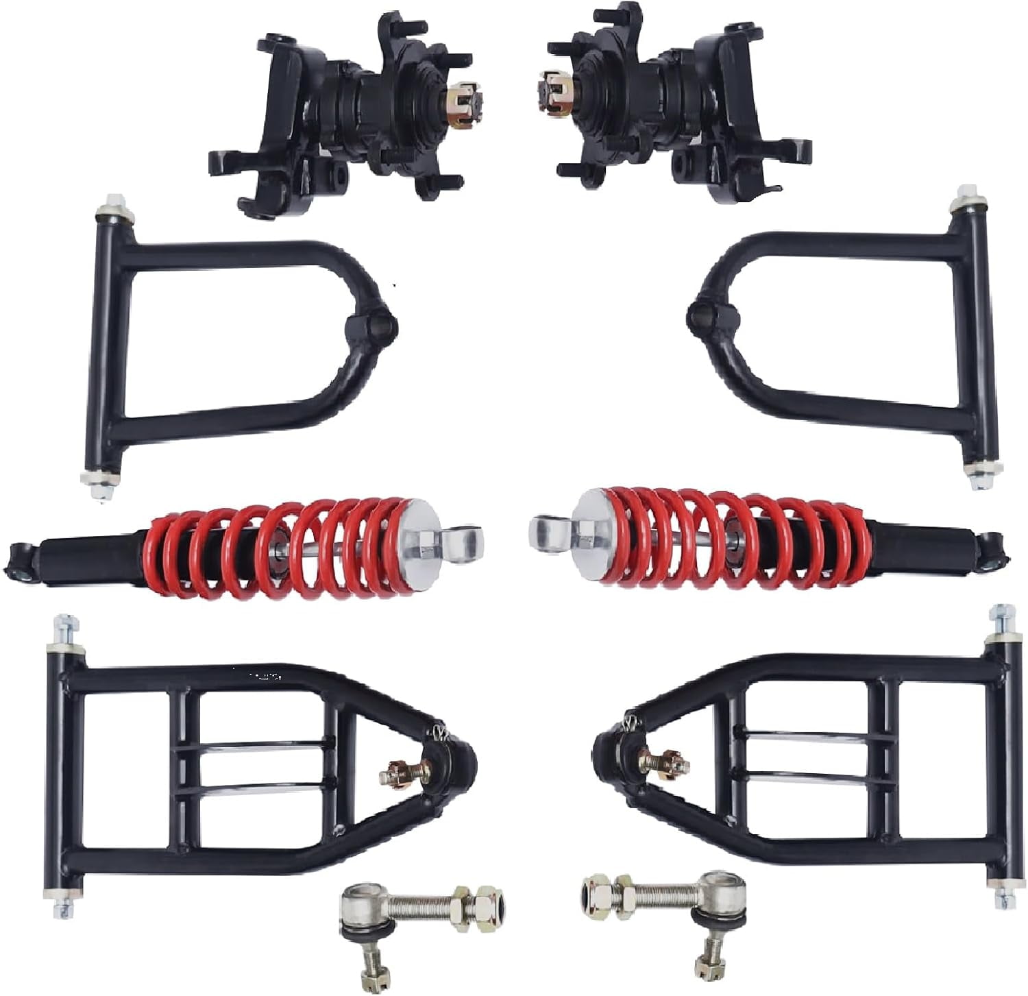 12'' Front Suspension Shock Swing Arm Full Kit, Go Kart Suspension Kit ...