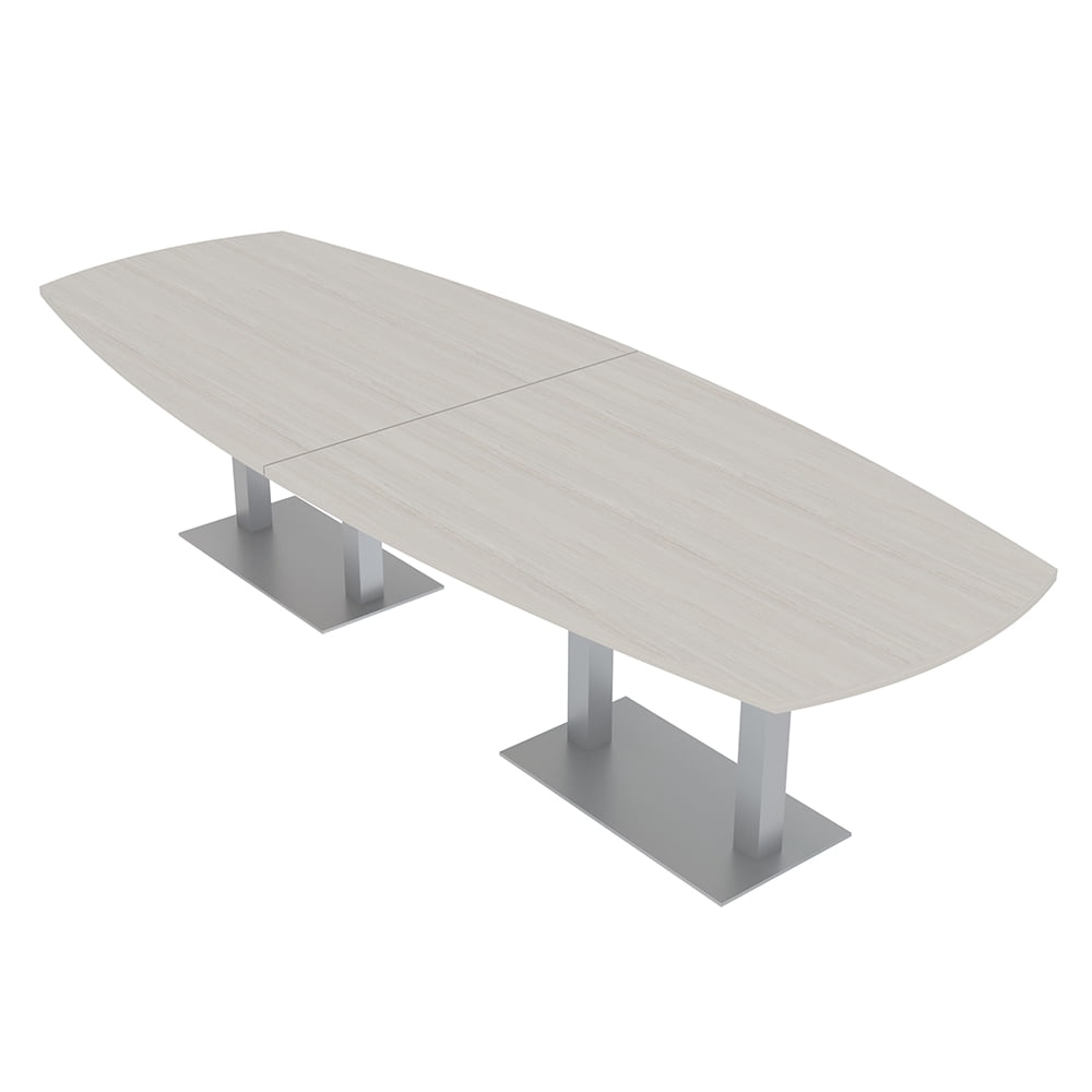 12 Ft Arc Boat Modular Conference Table Square Metal Bases w/Electric ...
