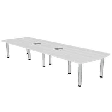 7X4 Racetrack Shaped Conference Table Power And Data X Shaped Bases ...