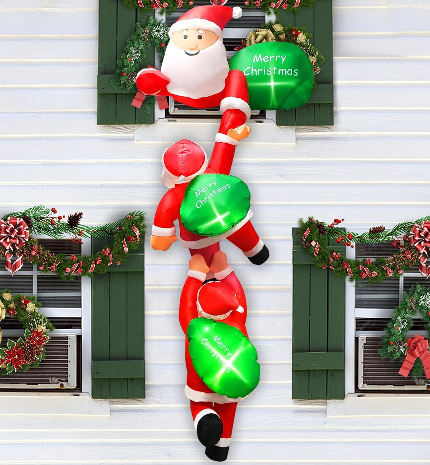 12 Ft Christmas Inflatables Outdoor Decorations Giant Blow Up Yard ...