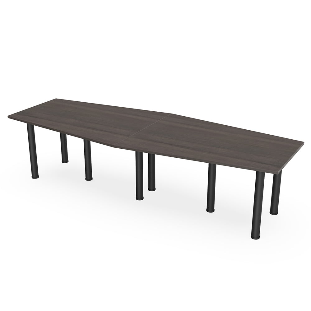 12 Ft Hexagon Irregular Conference Table With Power And Data Post Legs ...
