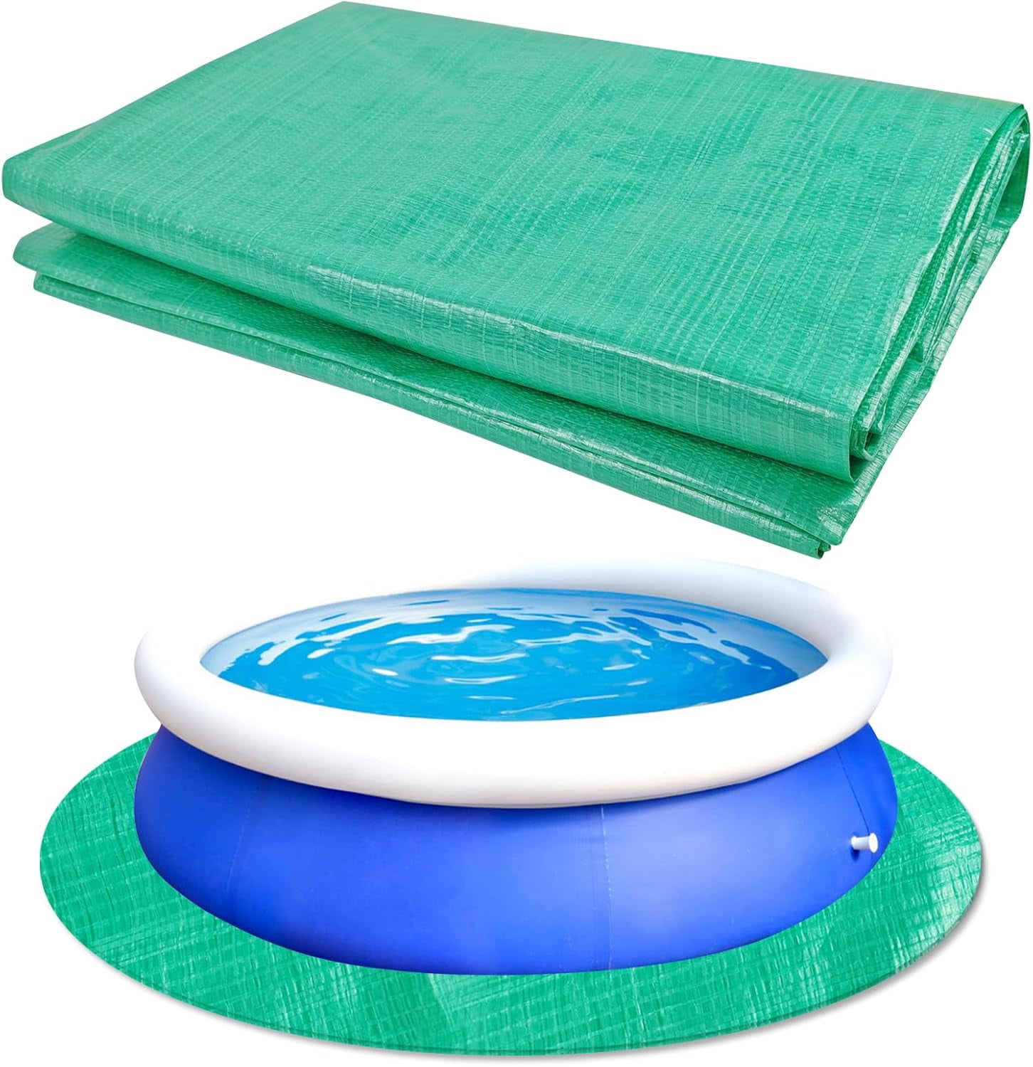 12 Ft Swimming Pool Ground Cloth, Round Pool Liner Pad Pool Ground Mat ...