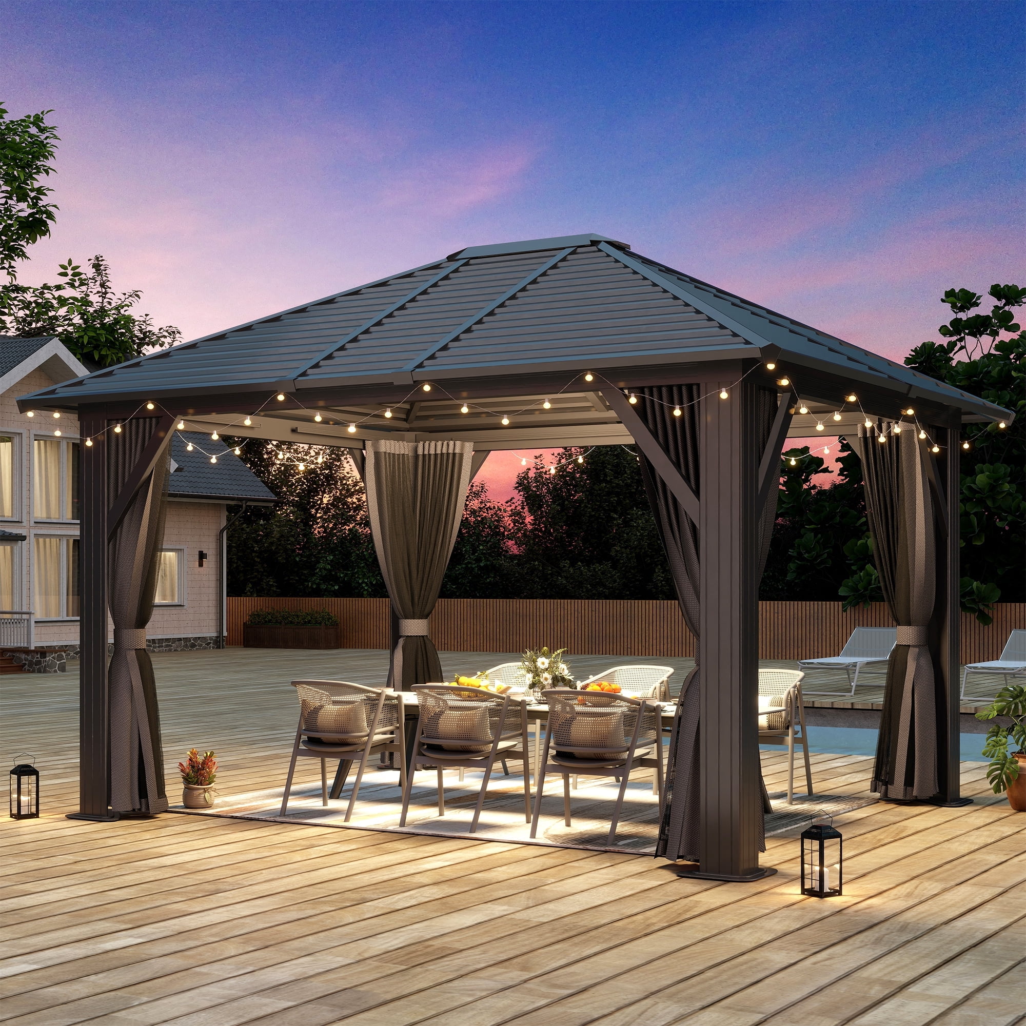 Gazebos for Hotel Patio Furniture | Sheltered Outdoor Space - Walmart ...