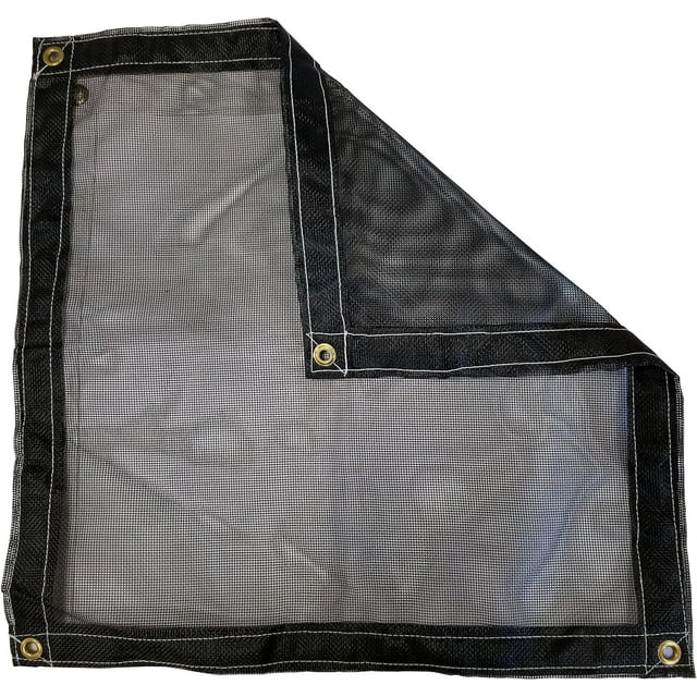 12 Ft. x 16 Ft. Black 10 Oz. Vinyl Coated Mesh Tarp - Walmart.com