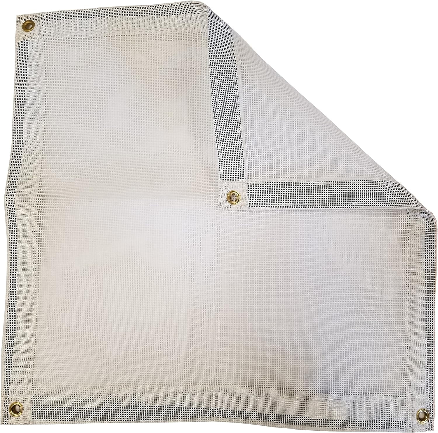 12 Ft. x 26 Ft. White 10 Oz. Vinyl Coated Mesh Tarp - Walmart.com