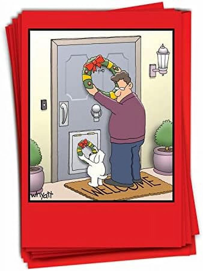 - 12 Funny Cartoon Cards for Christmas - Holiday Humor, Boxed ...