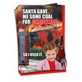 12 Funny Christmas Cards Pack (1 Design, 12 Cards) - Coal for Holiday ...