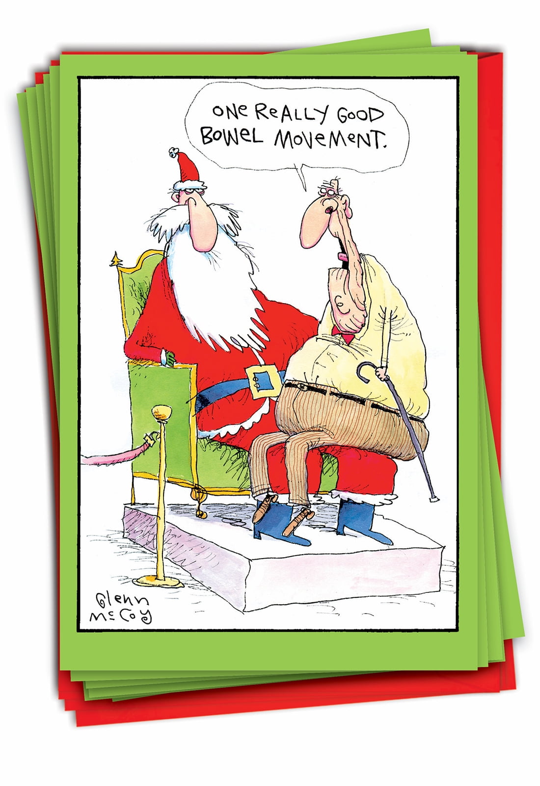 12 Funny Christmas Cards Pack (1 Design, 12 Cards) - One Good BM ...