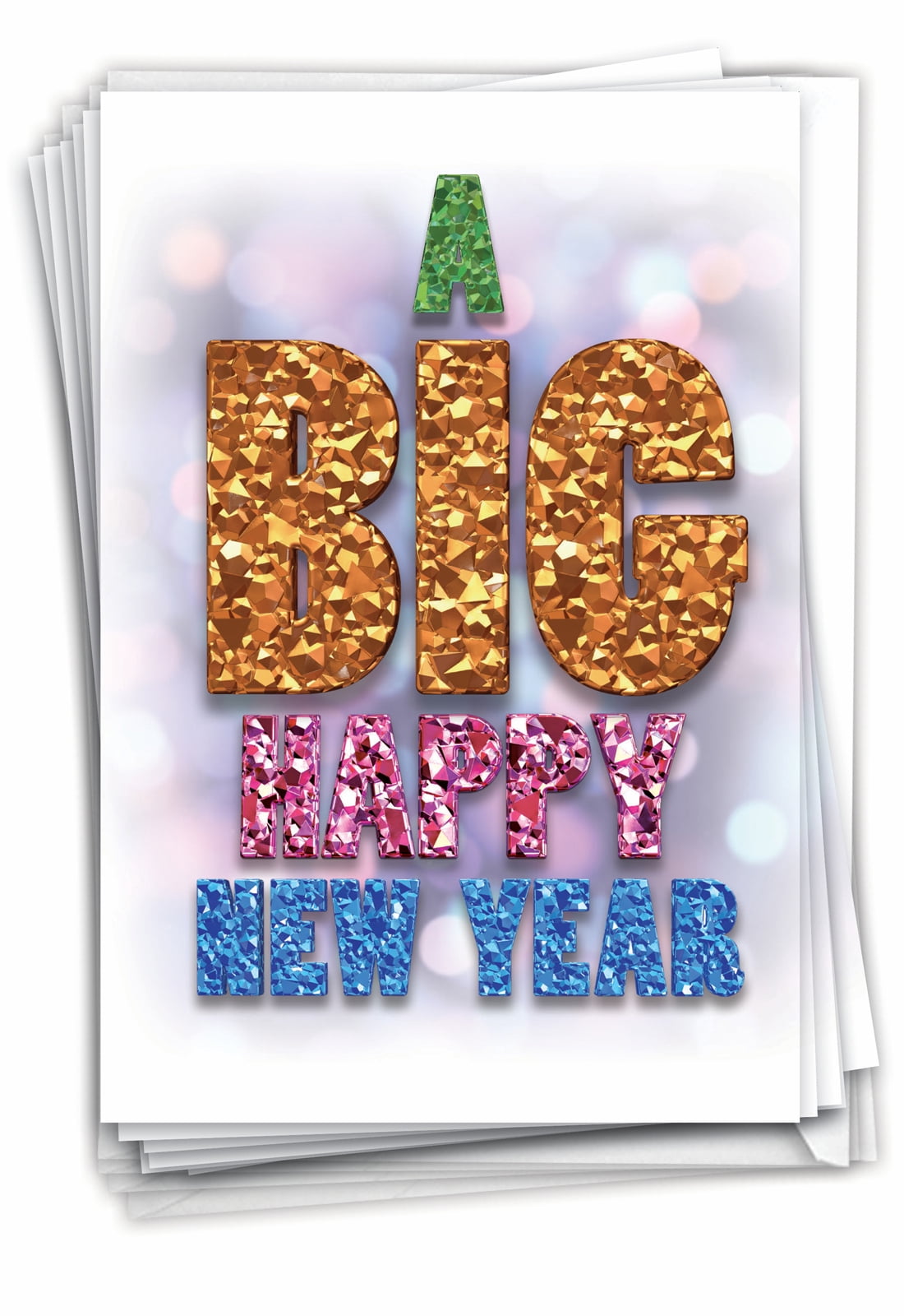 12 Funny New Year Greeting Cards (1 Design, 12 Cards) - A Big Happy ...