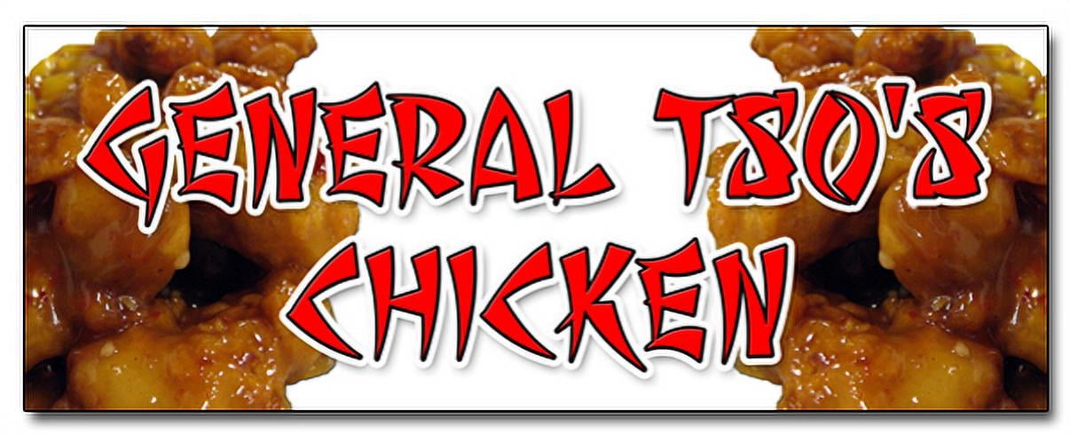 12" GENERAL TSO'S CHICKEN DECAL sticker chinese food take carry out ...