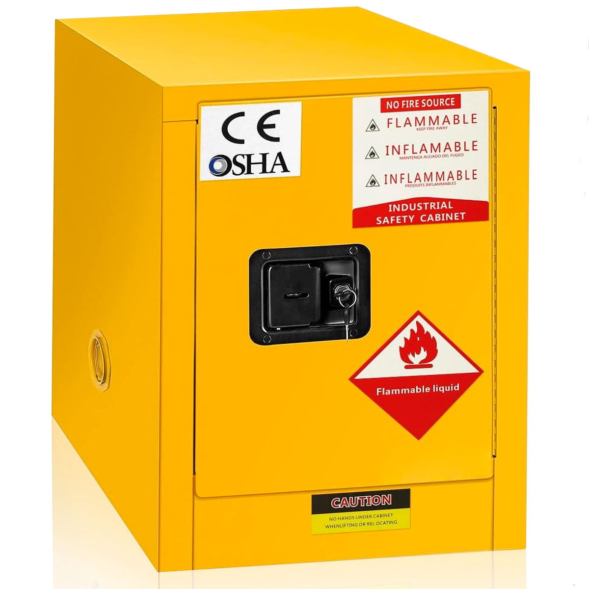 12 Gal Safety Storage Cabinet, 18" x 18" x 23" Fireproof Cabinet ...