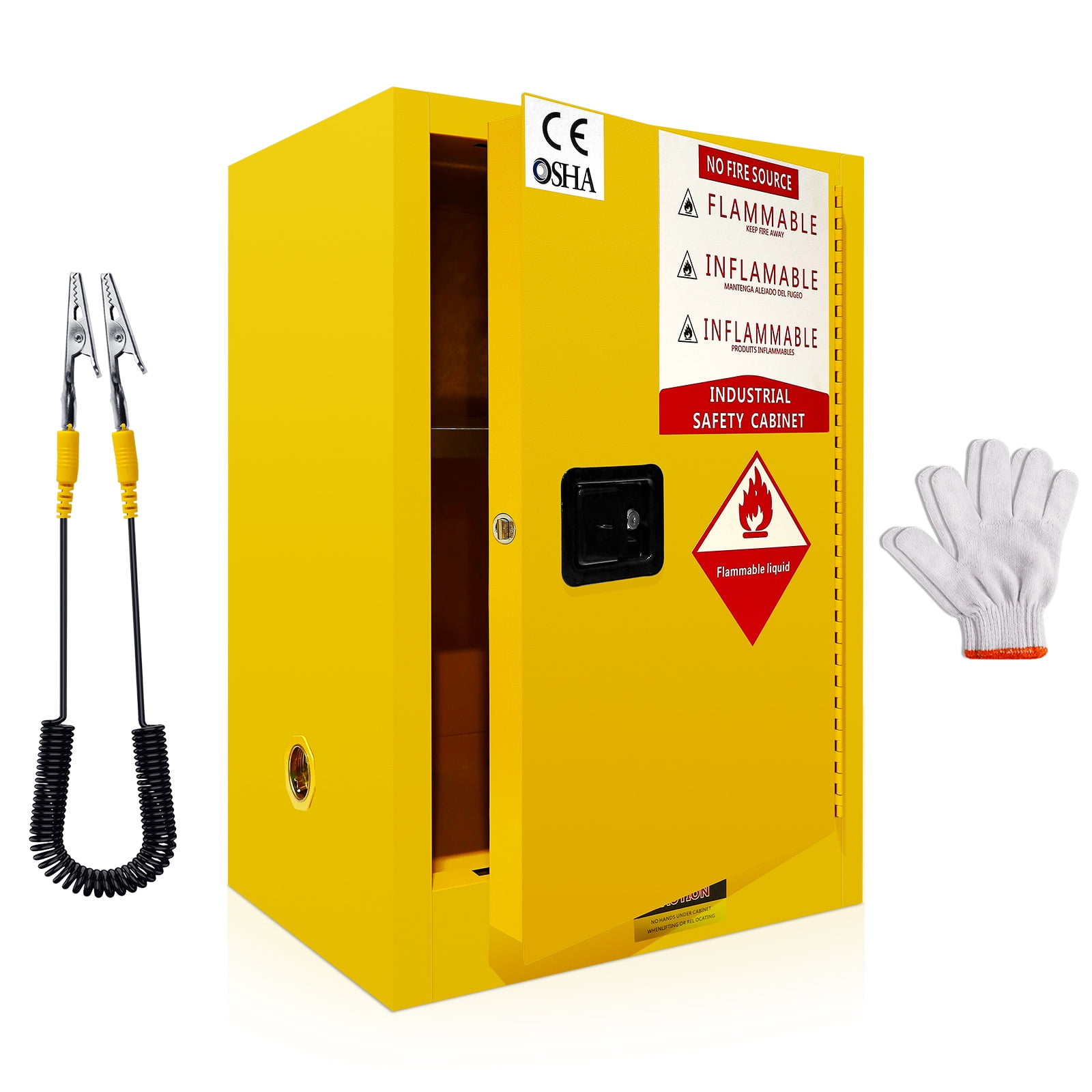 12 Gallon Cold-Rolled Steel Thickened Fireproof Cabinet, Adjustable ...