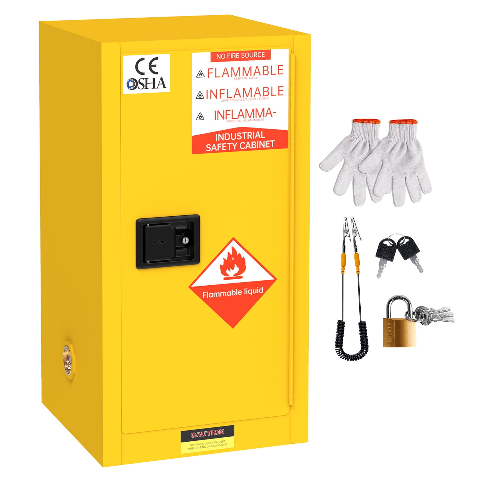 12 Gallon Fire-Resistant Storage Cabinet, Measuring 23.23"L x 18.11"W x ...