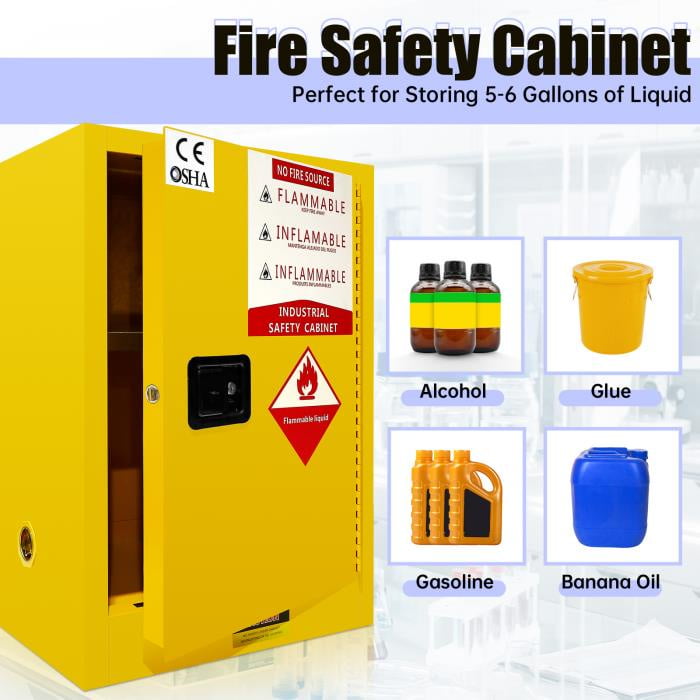 12 Gallon Flammable Liquid Holder: Robust Design, 3-Point Locking, for ...