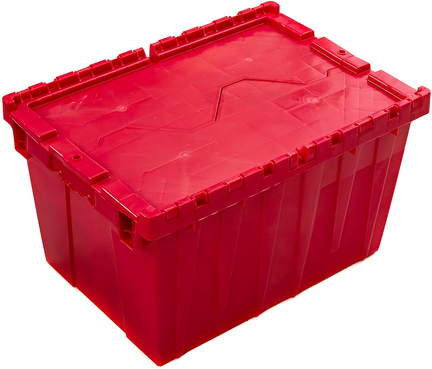 12 Gallon Heavy-Duty Flip Tote Storage Container (PACK OF 4) - Red ...