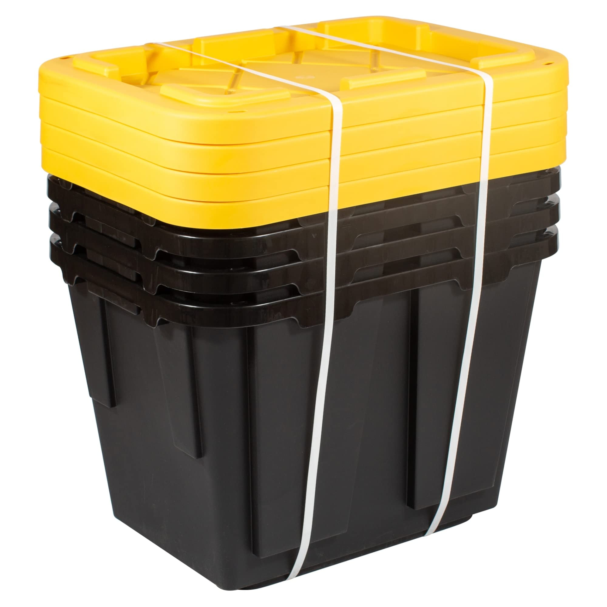 12 Gallon Professional Storage Bins with Lids, Durable Plastic Totes ...