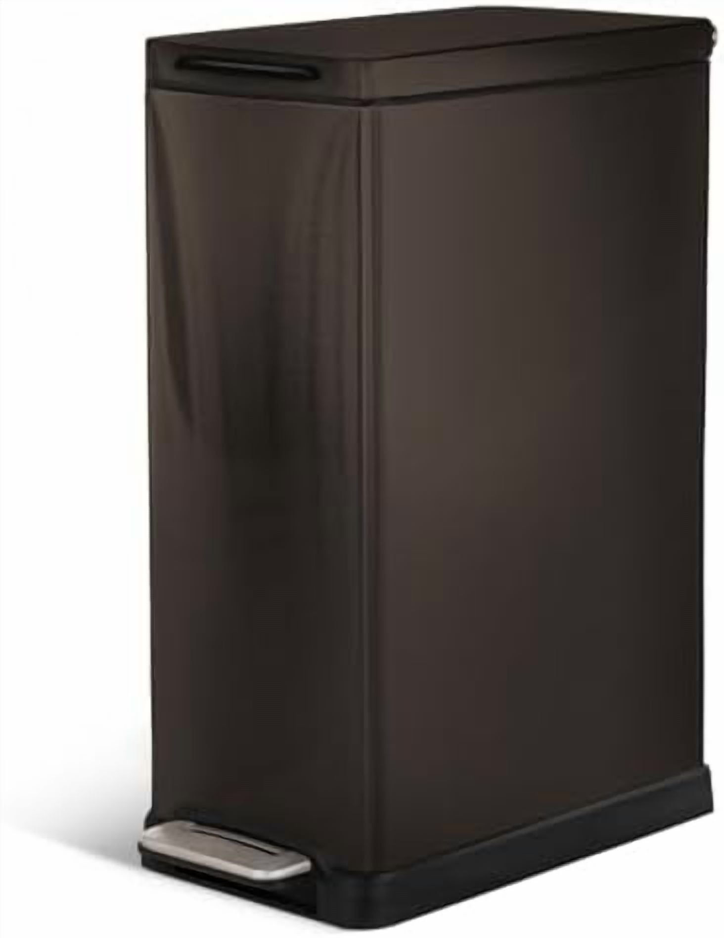 12 Gallon Slim Kitchen Trash Can with Soft Close Lid, Step Pedal, Bag ...