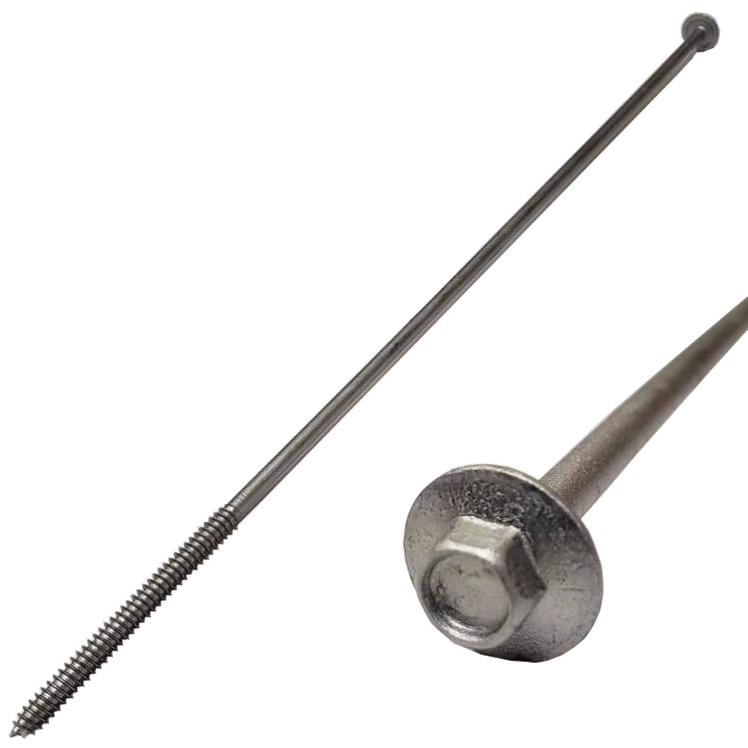 12" - Galvanized Timber Tie - Hex Head Structural Screw - Great for ...