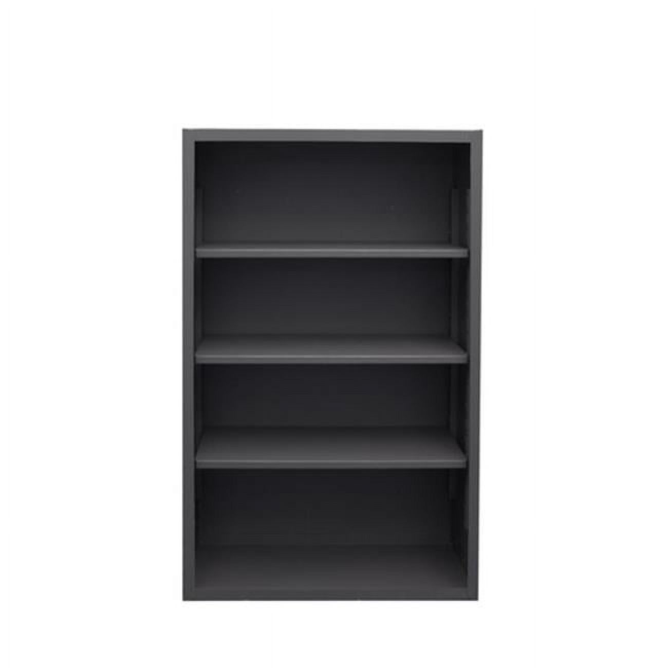 12 Gauge Enclosed Shelving Racks with 3 Shelves, Gray - 36 x 24 x 60 in ...