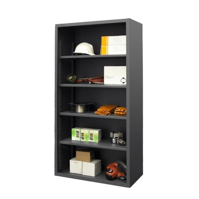 12 Gauge Enclosed Shelving Racks with 4 Shelves - Gray - 36 in ...