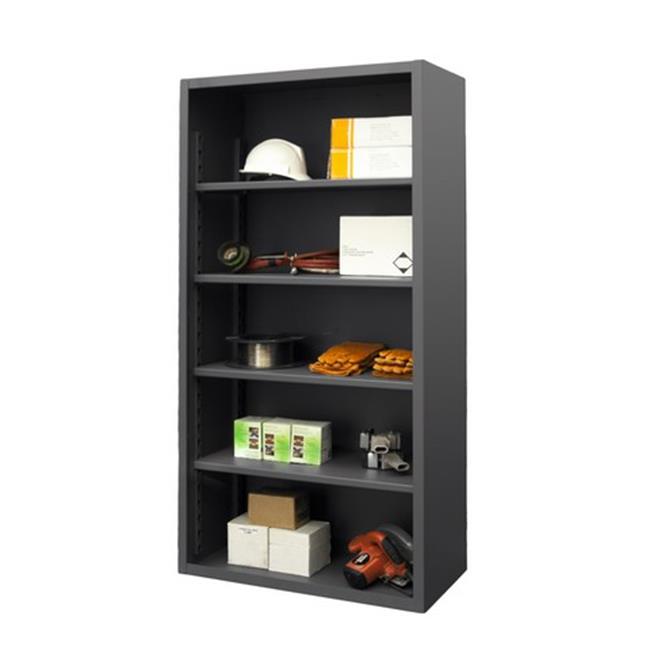12 Gauge Enclosed Shelving Racks with 4 Shelves - Gray - 36 in ...