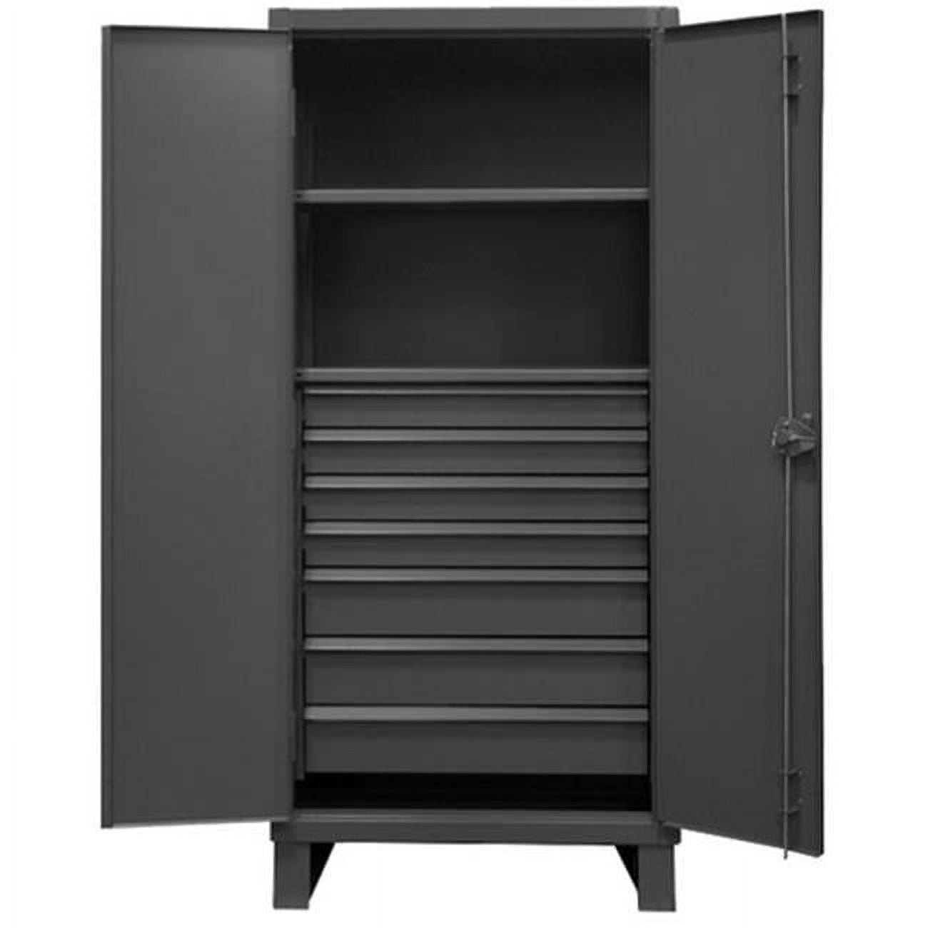 12 Gauge Recessed Door Style Lockable Cabinet with 1 Fixed Shelf & 1 ...