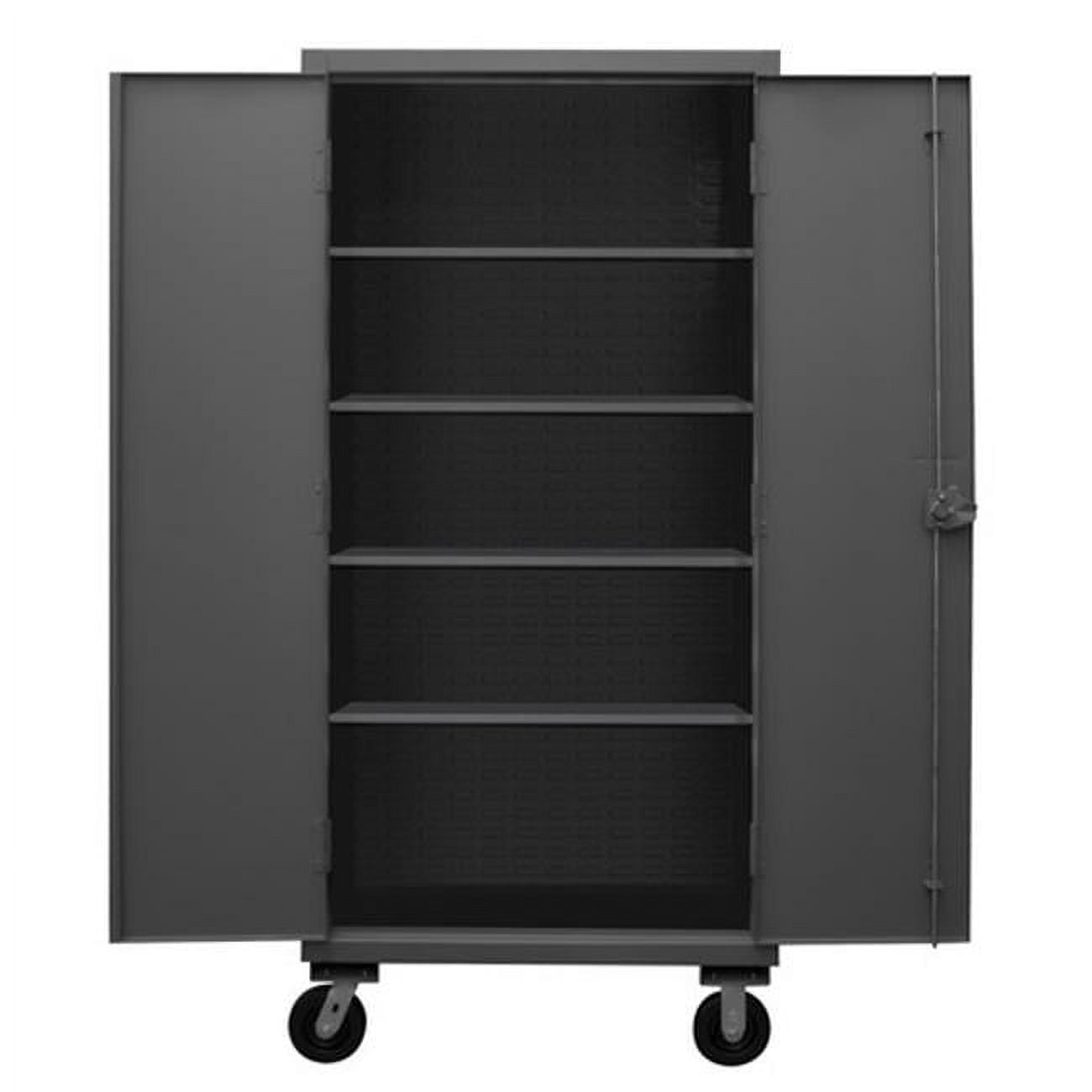 12 Gauge Recessed Door Style Lockable Mobile Cabinet with 4 Adjustable ...