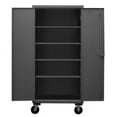 12 Gauge Recessed Door Style Lockable Mobile Cabinet with 4 Adjustable ...