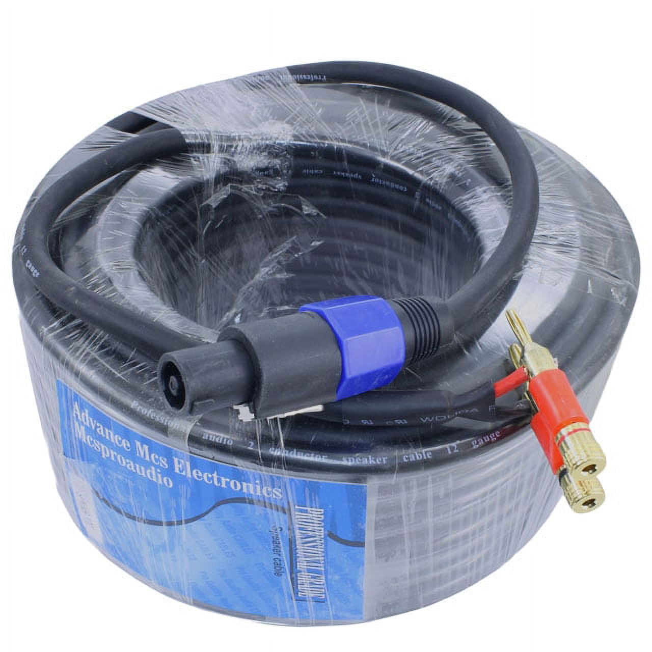12 Gauge Speaker Cable 100ft long: Speakon - Banana - Walmart.com