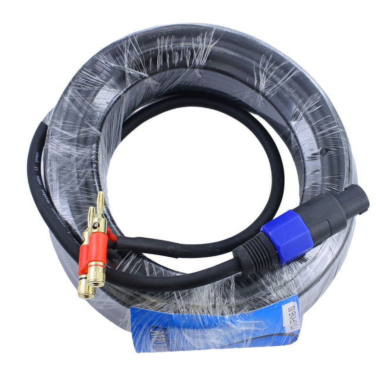 12 Gauge Speaker Cable 50ft long: Speakon - Banana - Walmart.com