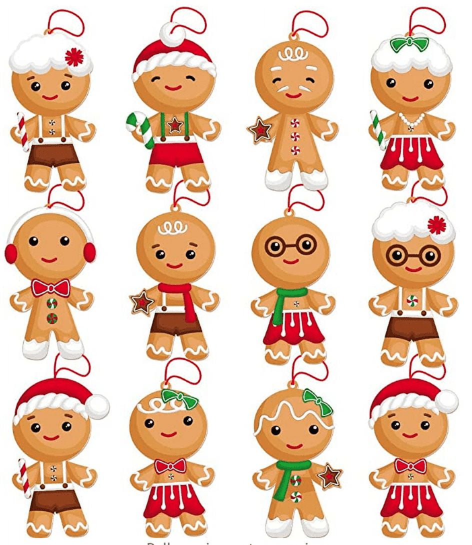 Walmart 12pc Gingerbread Man DIY Craft Kit - Make Your Own Xmas ...