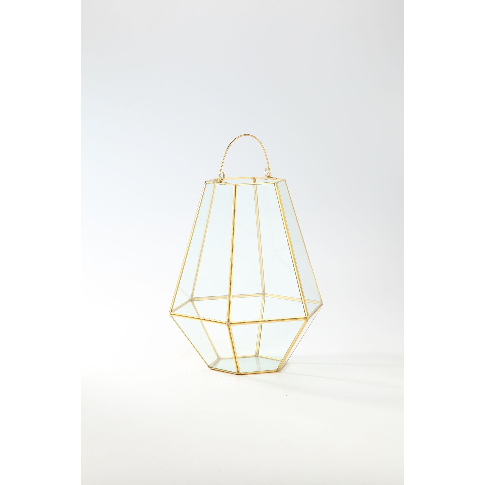 12" Gold Terrarium Hanging Glass Planter - Walmart.com