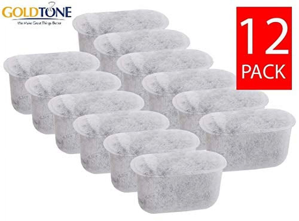 GoldTone 12-Pack Charcoal Water Filters for Braun & Cuisinart Coffee ...