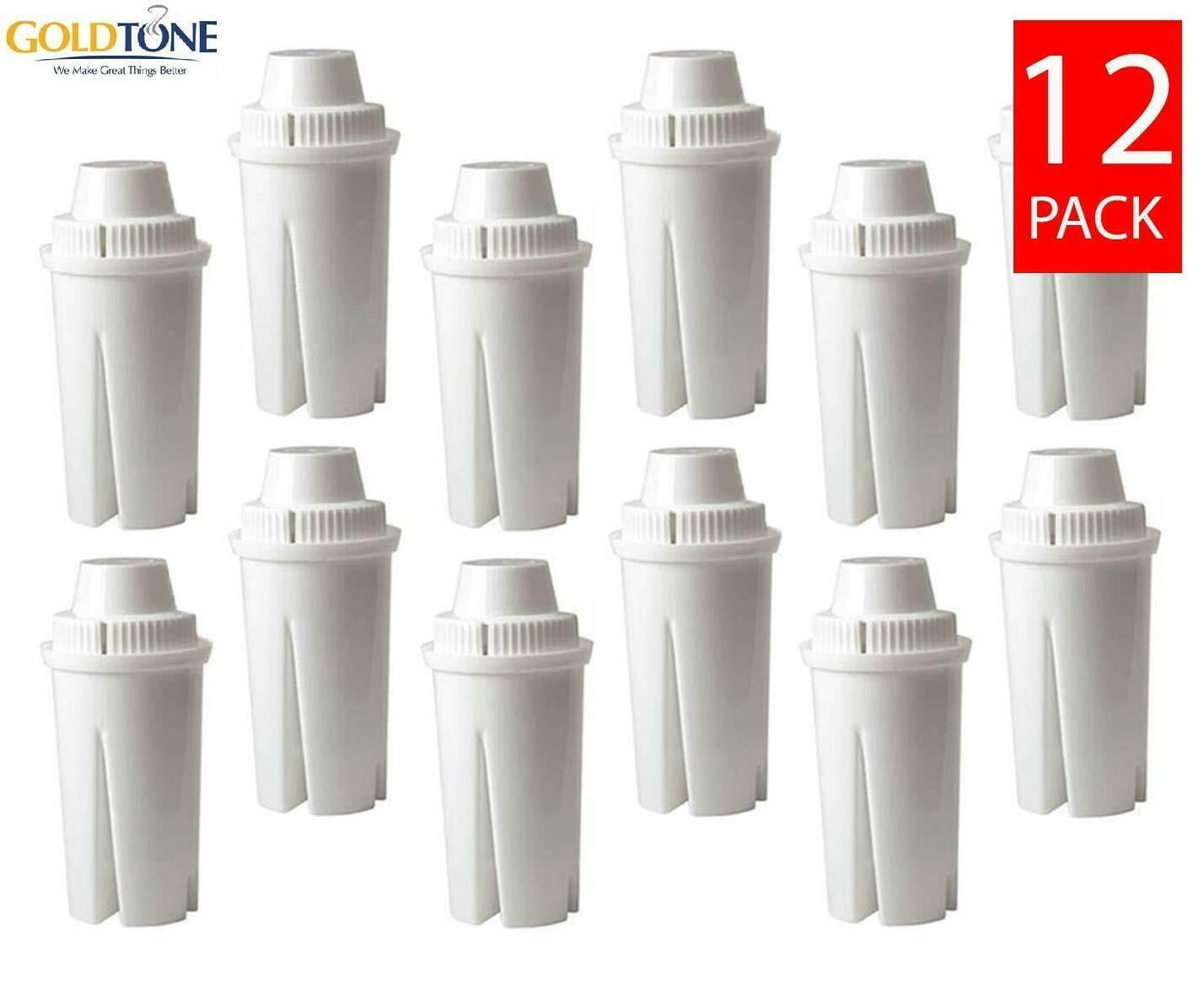 (12) GoldTone Replacement Charcoal Water Pitcher Filter for All Brita ...