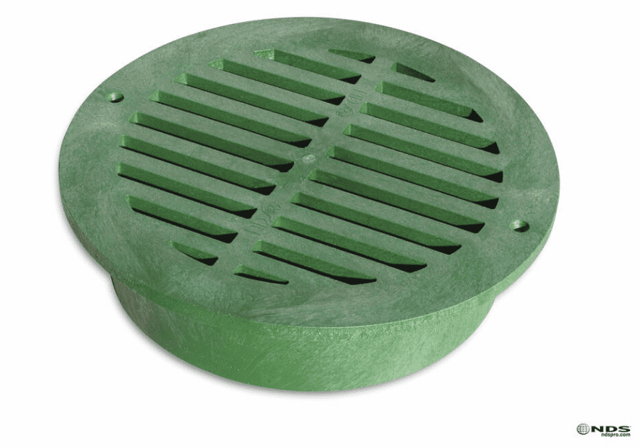 12" Green Round Plastic Channel Grate Catch Basin Garden Landscape ...