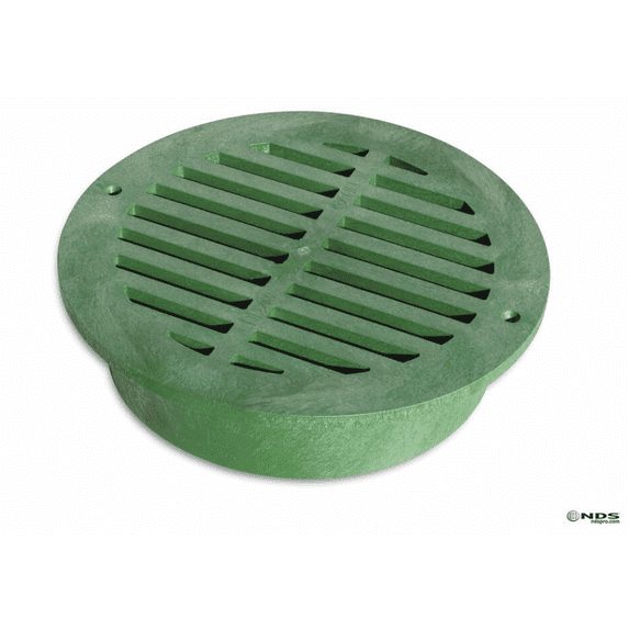 12" Green Round Plastic Channel Grate Catch Basin Garden Landscape ...