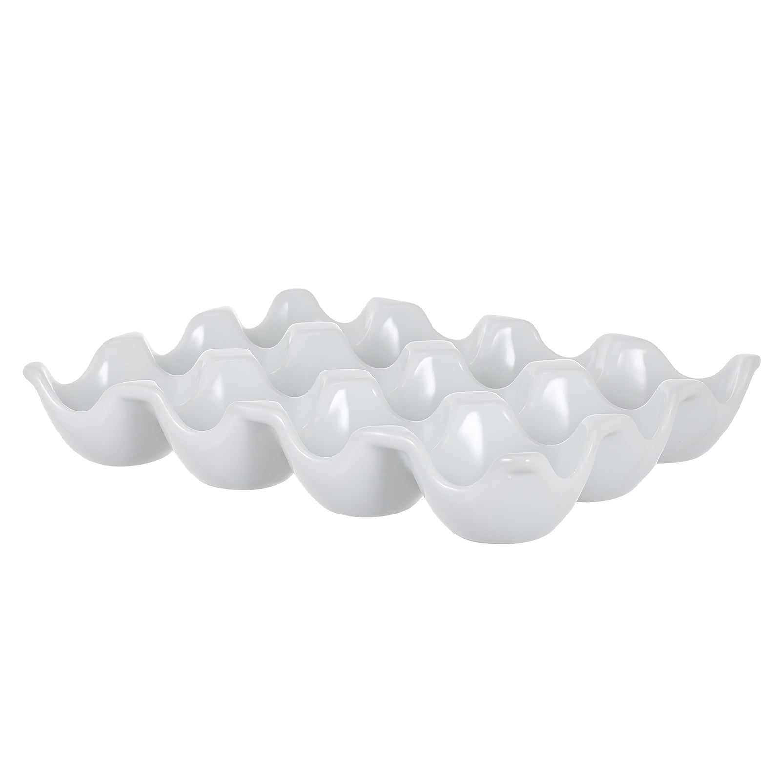 12 Grid Ceramic Egg Tray Eggs Holder Freezer Refrigerator Devil Easter ...