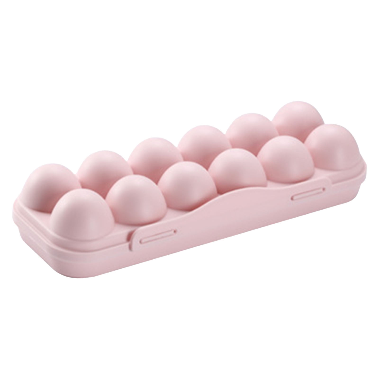 12-Grid Egg Holder for Fridge with Lid – Stackable Plastic Egg Storage ...