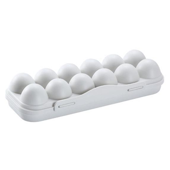12 Grid Refrigerator Egg Storage Tray – Large Capacity Egg Holder ...