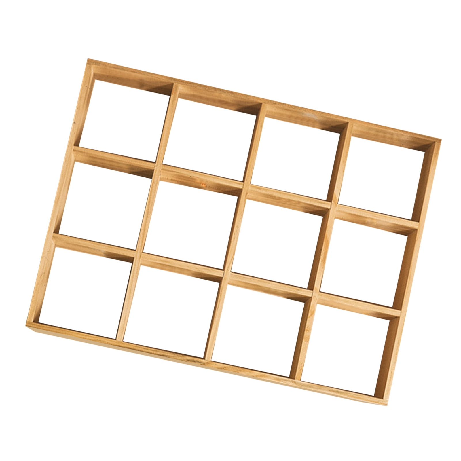 12 Grids Action Figure Wooden Storage Shelf Figure Wood Shadow Box ...